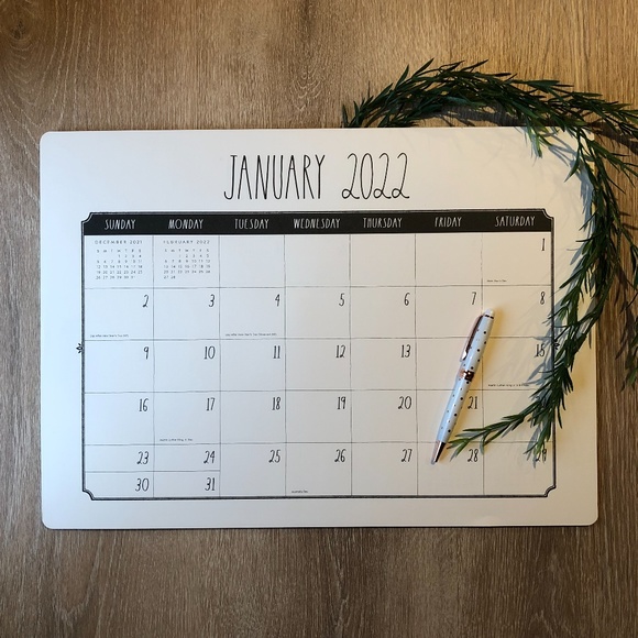 Rae Dunn | Office | Rae Dunn Desk Blotter 2month 222 Calendar | Poshmark